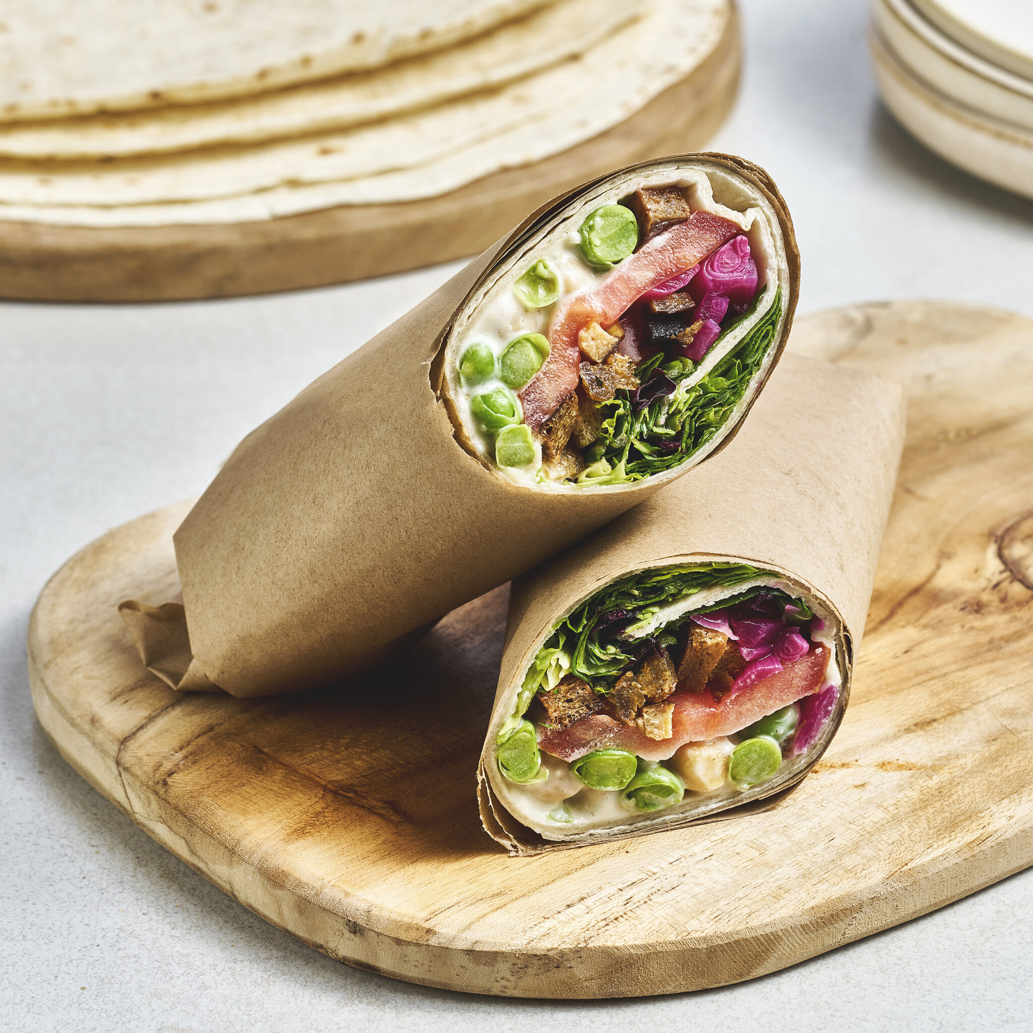 Vegansk cæsarwrap RK - Kreativ Catering